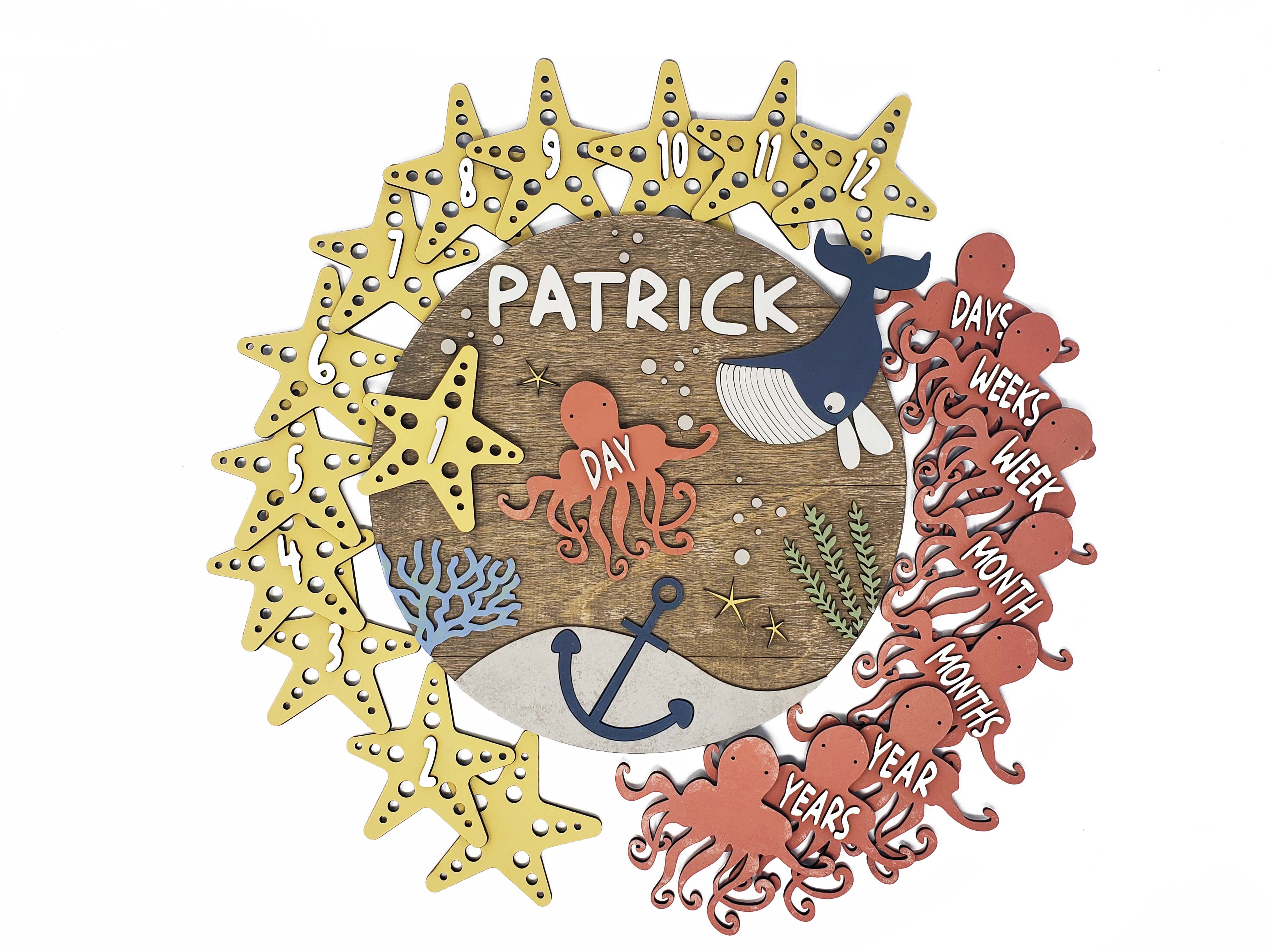 Underwater Baby Milestone Marker – Willow And Wonder Creative Co